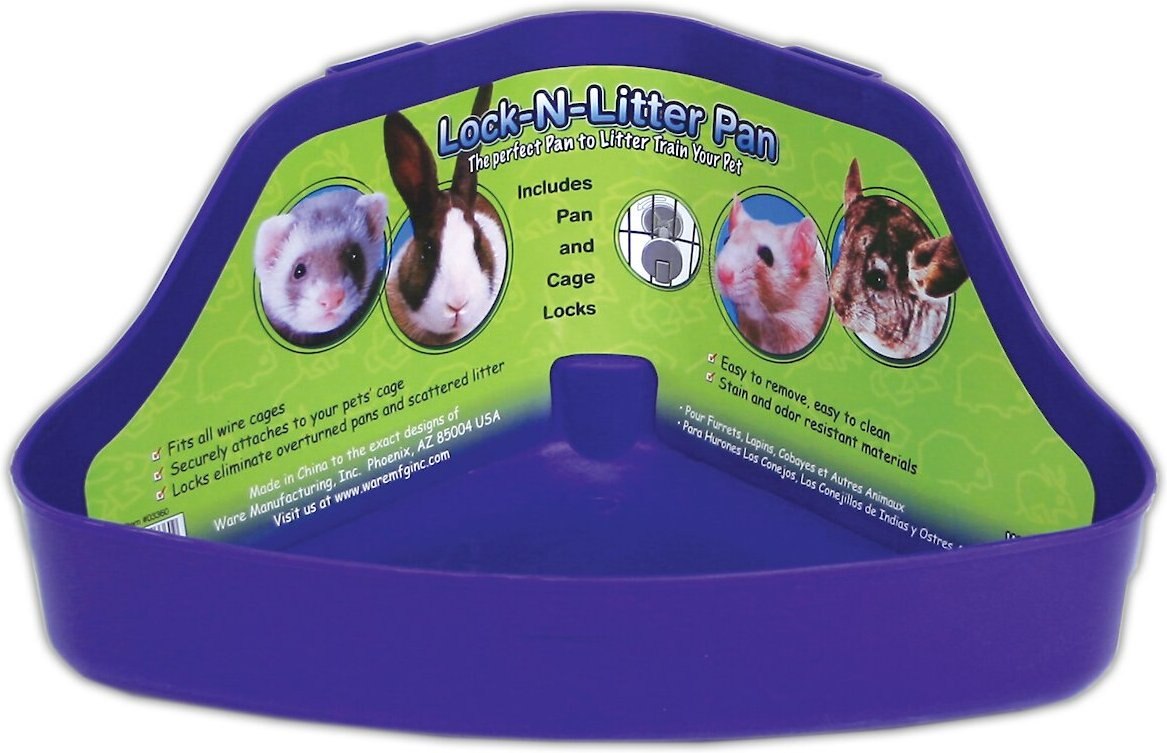 WARE Lock-N-Litter Small Animal Litter Pan, Color Varies, Regular ...