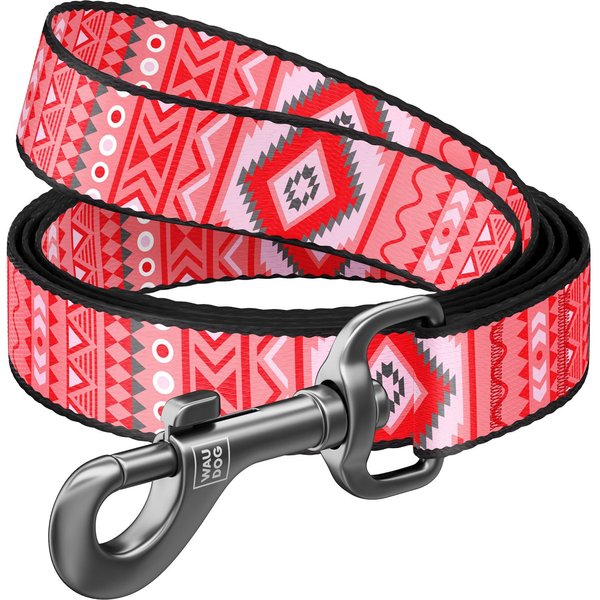 MAX AND NEO DOG GEAR Nylon Reflective Double Dog Leash, Black, 6-ft ...