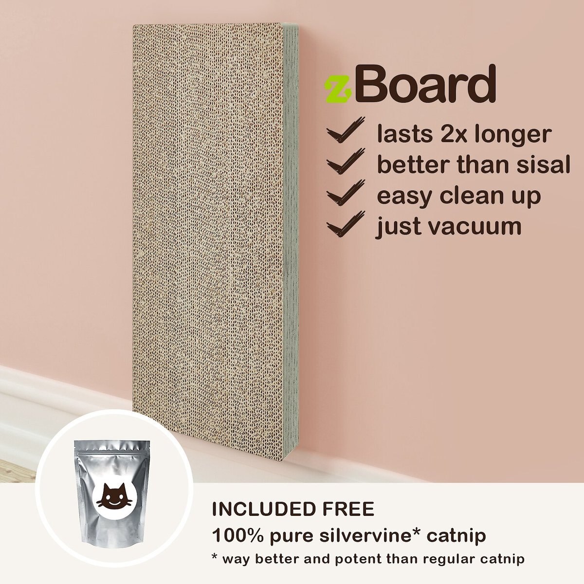 Out of Stock - WAY BASICS Katwall Wall Scratching Post with Catnip ...