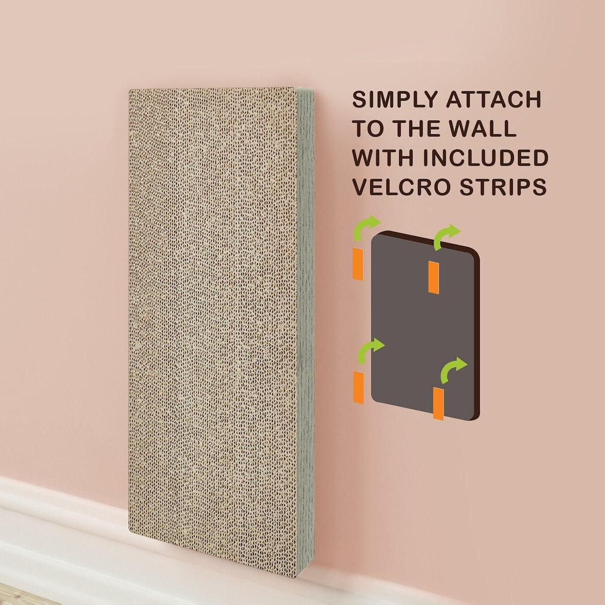 Out of Stock - WAY BASICS Katwall Wall Scratching Post with Catnip ...