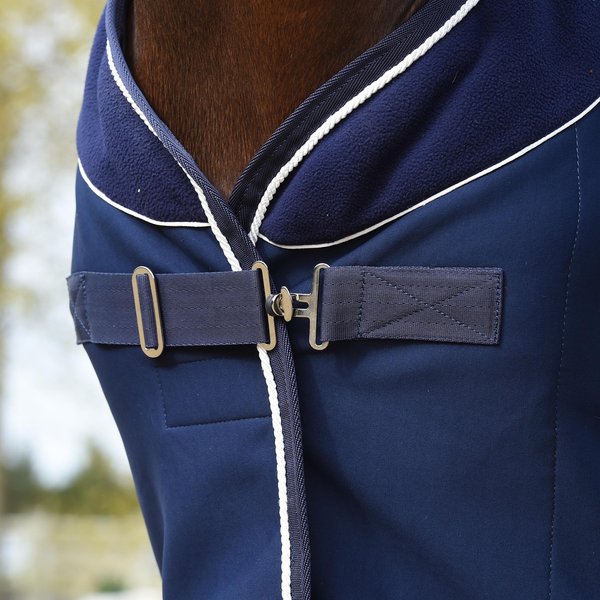 WEATHERBEETA Opulence Show Sheet Standard Neck Horse Sheet, Navy/White ...