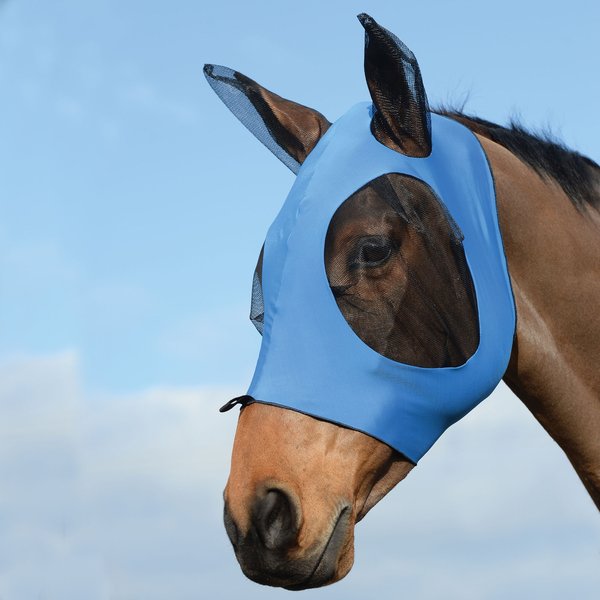 WEATHERBEETA Stretch Bug Eye Horse Fly Mask with Covered Ears, Navy ...