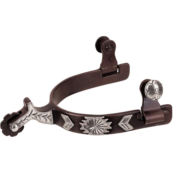WEAVER EQUINE Engraved German Silver Trim Men's Show Spurs - Chewy.com