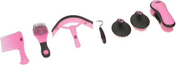 WEAVER EQUINE Horse Grooming Kit, Grey/Pink - Chewy.com