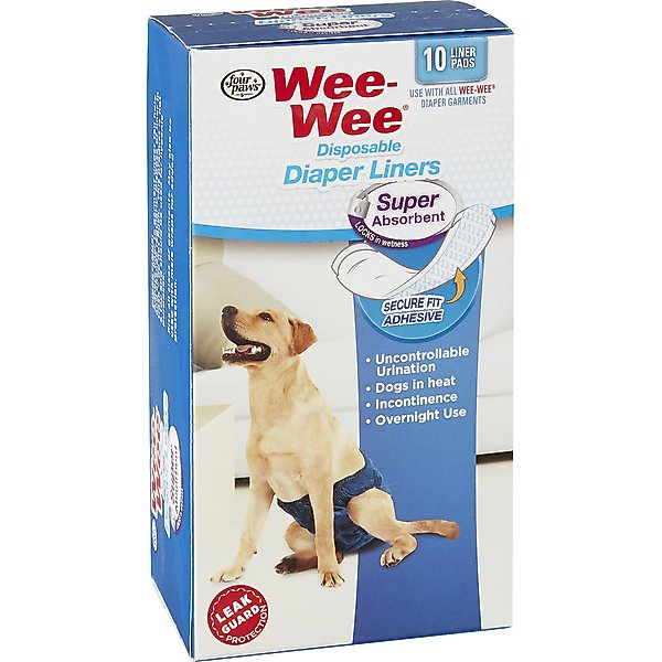 WEE-WEE Disposable Male Dog Wraps, Medium/Large: 23 to 31-in waist, 24 ...
