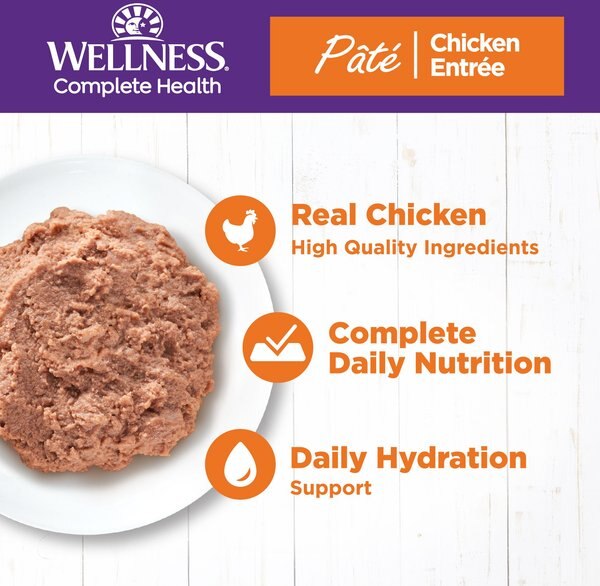 WELLNESS Complete Health Pate Chicken Entree Grain-Free Natural Canned ...