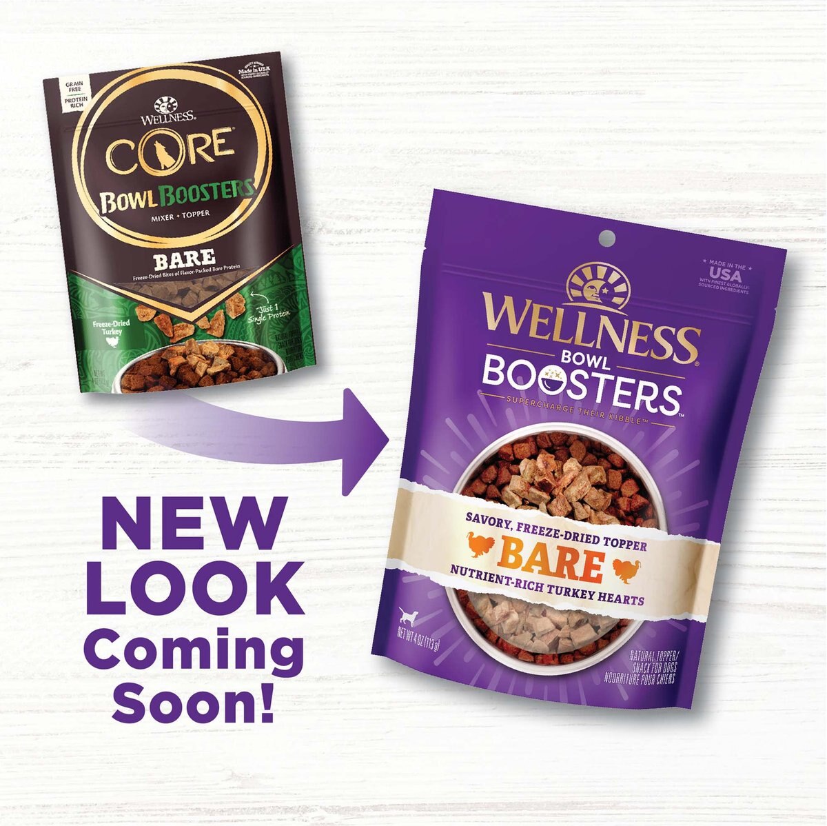 WELLNESS CORE Bowl Boosters Bare Turkey Freeze-Dried Dog Food Mixer or ...