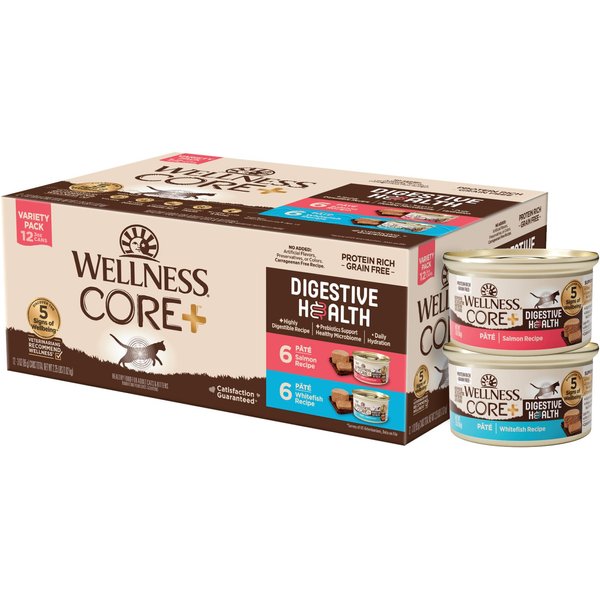 WELLNESS CORE Digestive Health Salmon & Whitefish Pate Grain-Free ...