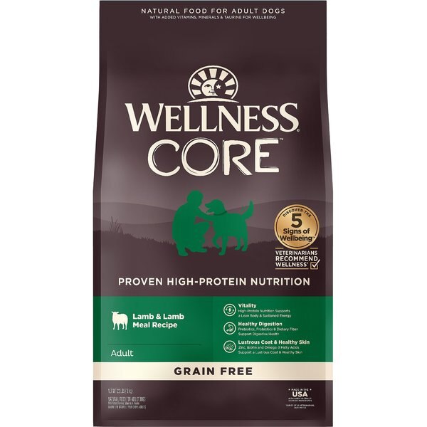 WELLNESS CORE+ Grain-Free Wild Game Recipe with Freeze-Dried Lamb Dry ...