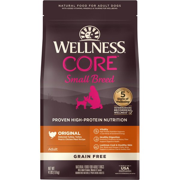 WELLNESS CORE Grain-Free Small Breed Turkey & Chicken Recipe Dry Dog ...