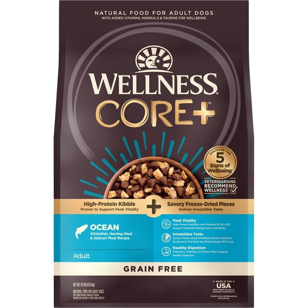 WELLNESS CORE Ocean Whitefish, Herring & Salmon Recipe Dry Dog Food, 26 ...