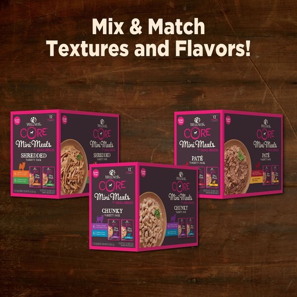 WELLNESS CORE Mini Meals Chicken & Chicken Liver, Chicken & Tuna ...