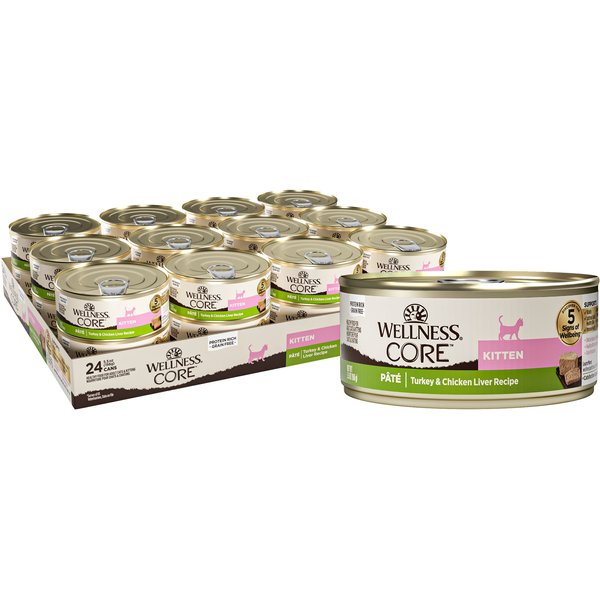 WELLNESS CORE Natural Grain-Free Turkey & Chicken Liver Pate Canned ...
