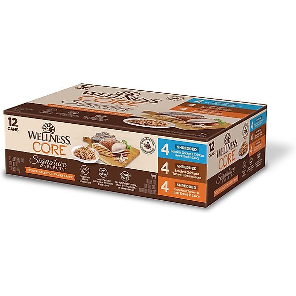 WELLNESS CORE Signature Selects Shredded Boneless Chicken & Turkey ...