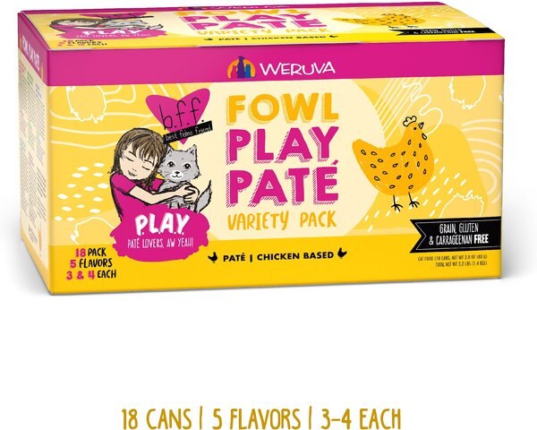 BFF PLAY Best Feline Friend Pate Lovers, Aw Yeah! Fowl Play Yellow ...