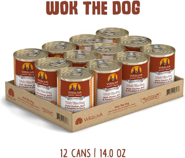 WERUVA Wok the Dog with Chicken, Beef & Pumpkin in Gravy Grain-Free ...