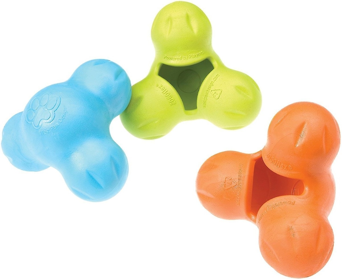 WEST PAW Zogoflex Large Tux Tough Treat Dispensing Dog Chew Toy, Aqua ...