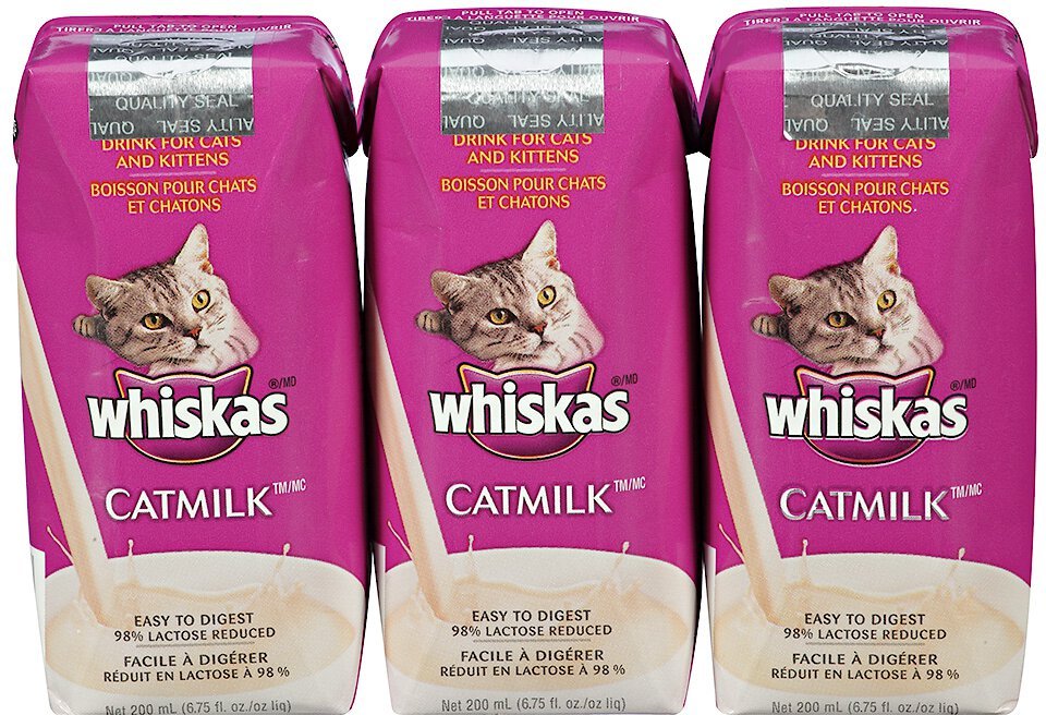 WHISKAS Cat Milk Liquid Milk Supplement for Cats, 6.75-fl oz carton, 3 ...