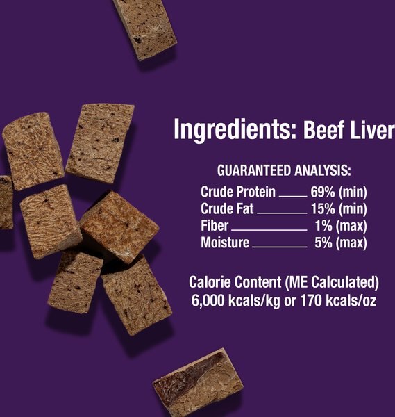WHOLE LIFE Mini One's Beef Liver Training Dehydrated Treats for Dogs, 6 ...