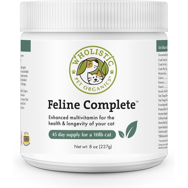 WHOLISTIC PET ORGANICS Feline Complete Powder Supplement for Cats, 8-oz ...