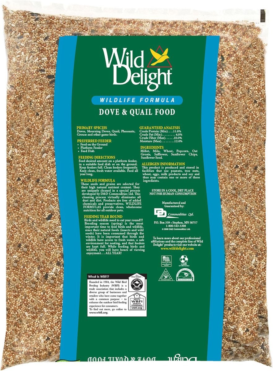 WILD DELIGHT Dove Quail Mix Wild Bird Food, 10-lb - Chewy.com