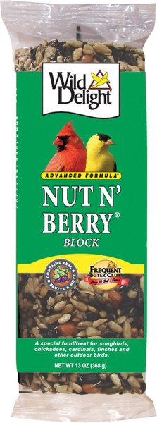 WILD DELIGHT Nut N' Berry Block Wild Bird Food, 13-oz bag - Chewy.com