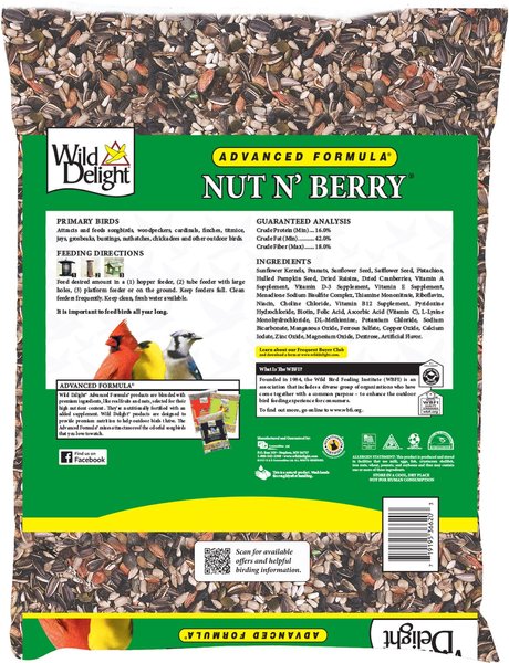 WILD DELIGHT Nut N' Berry Wild Bird Food, 10-lb bag - Chewy.com