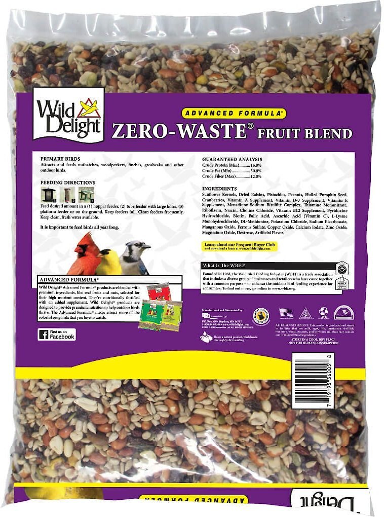 WILD DELIGHT Zero Waste Fruit Blend Wild Bird Food, 5-lb bag - Chewy.com