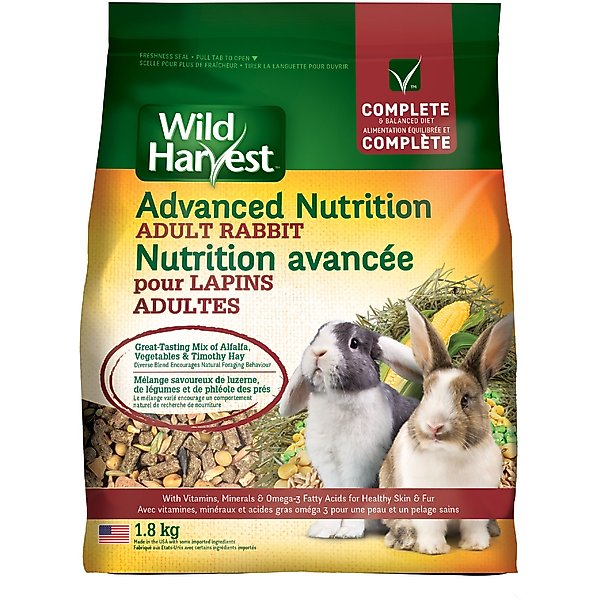 WILD HARVEST Advanced Nutrition Adult Rabbit Food, 4.5-lb tub - Chewy.com