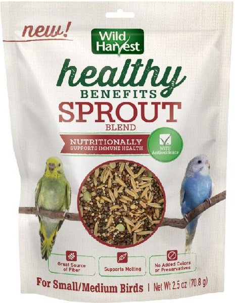 Discontinued - WILD HARVEST Healthy Benefits Sprout Blend Small & Medium Bird Treats, 2.5-oz bag ...