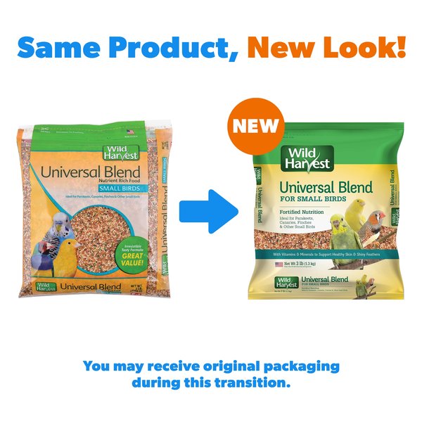 WILD HARVEST Universal Blend Small Bird Food, 3-lb bag - Chewy.com