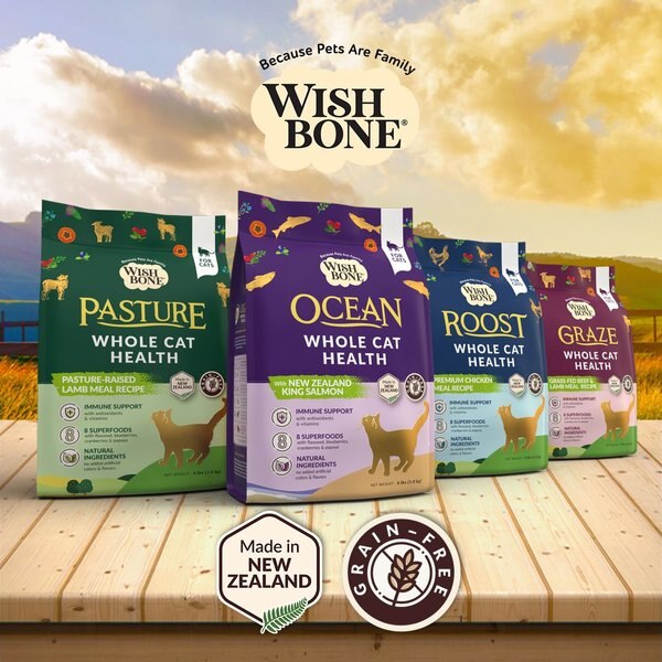 WISHBONE Graze New Zealand Beef & Lamb Grain-Free Complete Cat Health ...