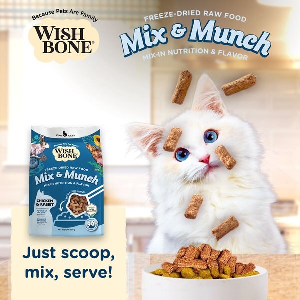 WISHBONE Mix & Munch Raw High-Protein Grain-Free Chicken & Rabbit ...
