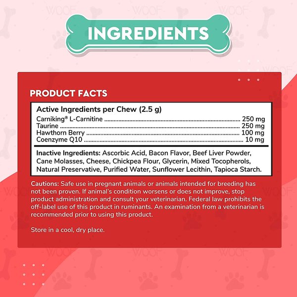 WONDER PAWS Cardio Support Soft Chews Supplement for Dogs, 90 count ...