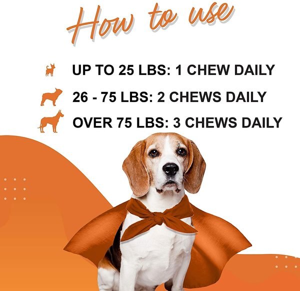 WONDER PAWS Probiotic Superhero Chews Duck Flavor Supplement for Dogs ...