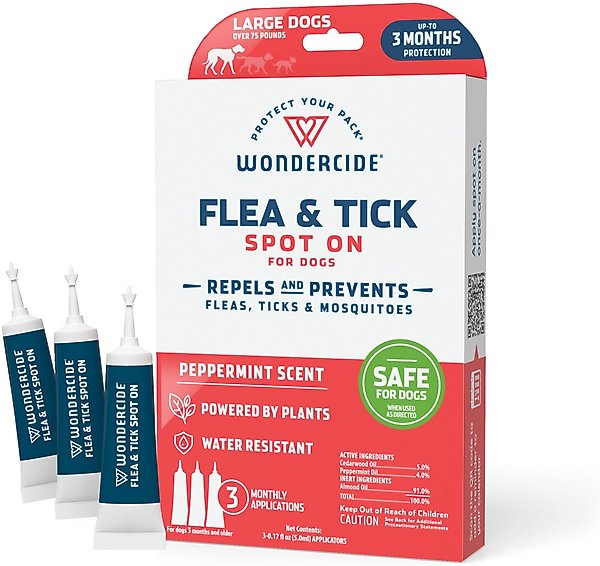 WONDERCIDE Spot-On Flea & Tick Repellent with Natural Essential Oils ...