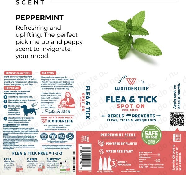 WONDERCIDE Spot-On Flea & Tick Repellent with Natural Essential Oils ...