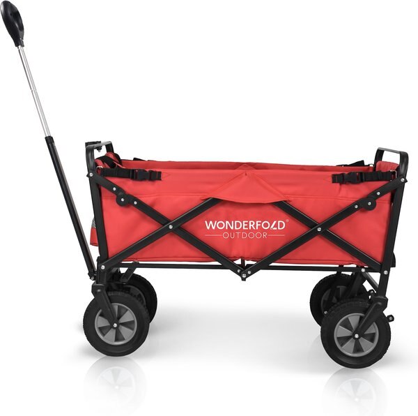 WONDERFOLD Utility Outdoor Dog & Cat Wagon, Red - Chewy.com