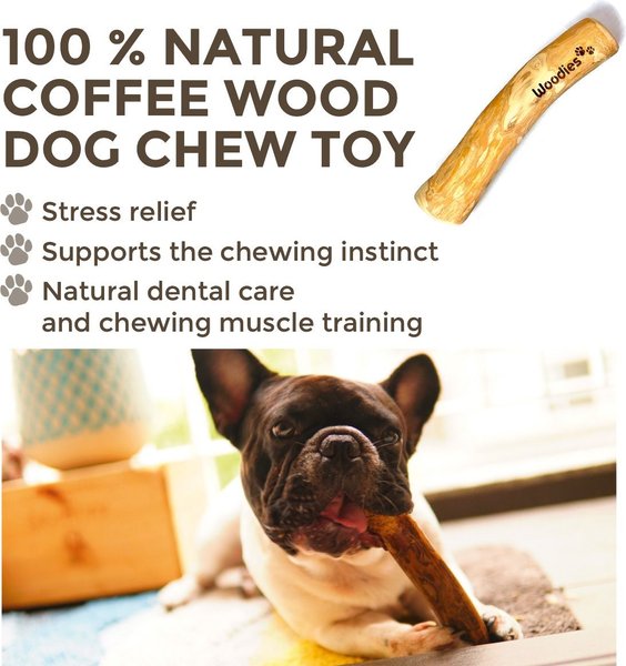WOODIES Coffee Wood Large Dog Chew, 1 count - Chewy.com