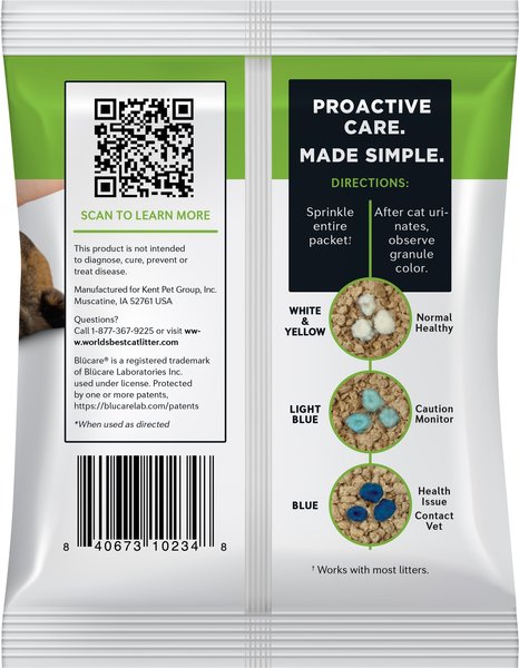 WORLD'S BEST Boosters Health Check-In Cat Litter Additive, .42-oz bag ...
