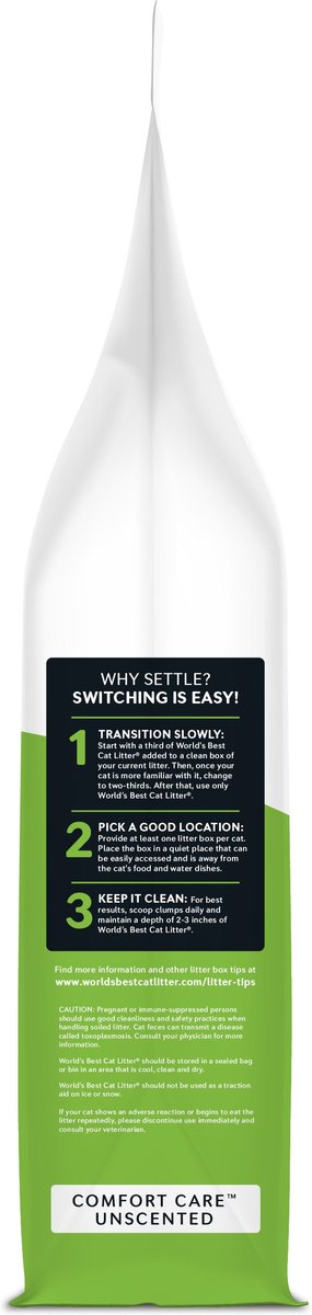 WORLD'S BEST Comfort Care Unscented Clumping Corn Litter, 28-lb bag ...