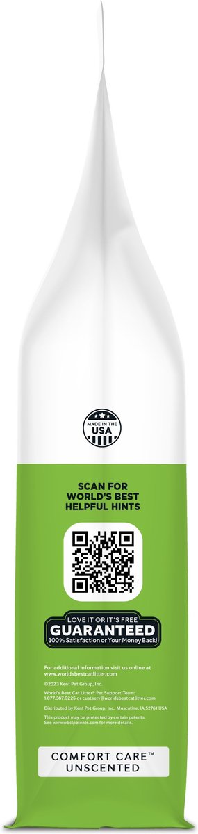 WORLD'S BEST Comfort Care Unscented Clumping Corn Litter, 28-lb bag ...