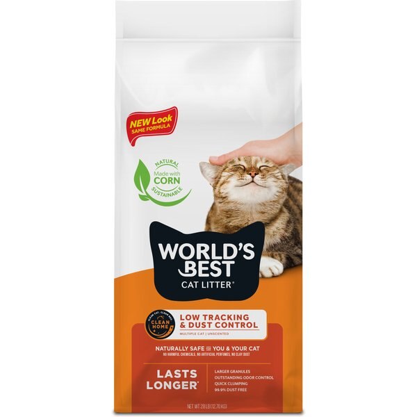 WORLD'S BEST Low Tracking & Dust Control Multiple Cat Litter, 28-lb ...