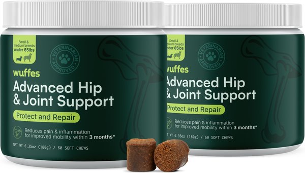 WUFFES Advanced Hip & Joint Supplement with Glucosamine & Chondroitin ...