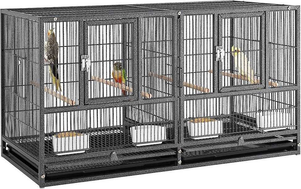 YAHEETECH 18-in Wide Stackable Divided Breeder Cage, Black - Chewy.com