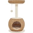 YAHEETECH 29.5-in Plush Rattan Cat Tree & Condo, Beige - Chewy.com