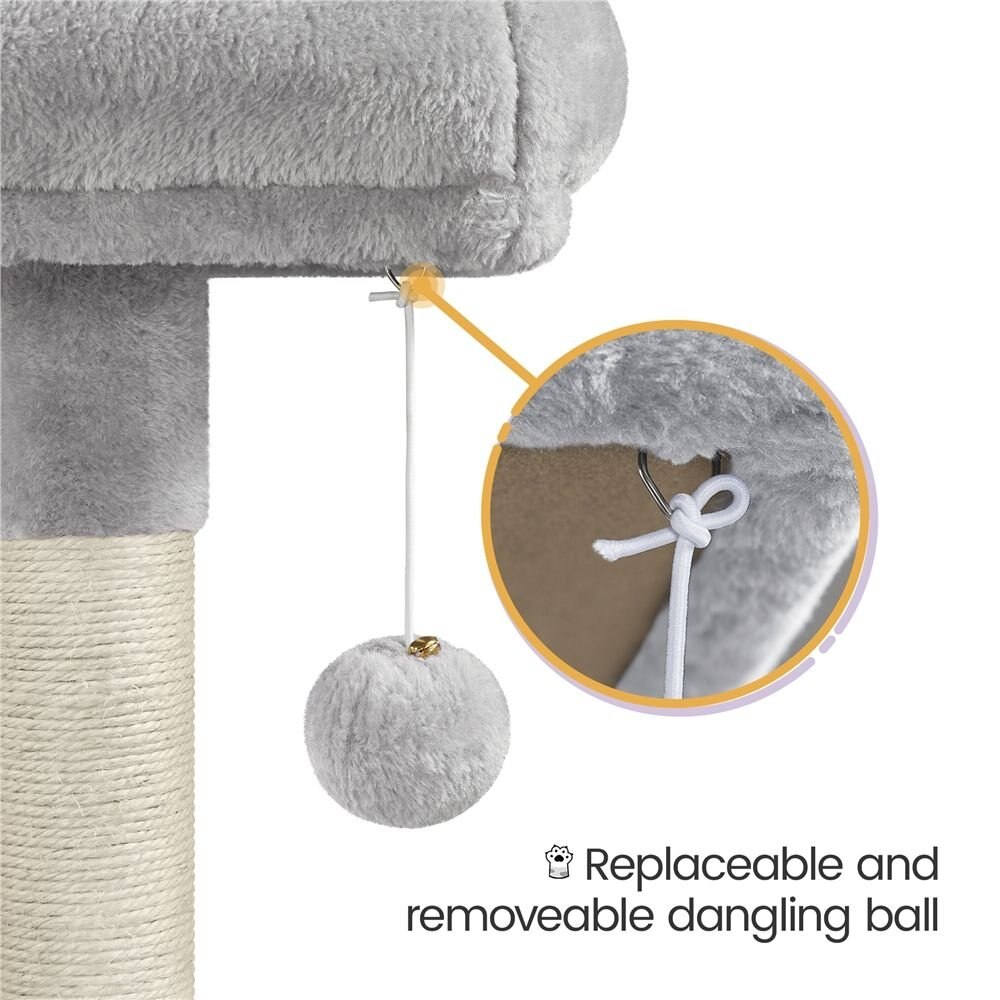 YAHEETECH 57-in Cat Tree Tower, Light Gray - Chewy.com