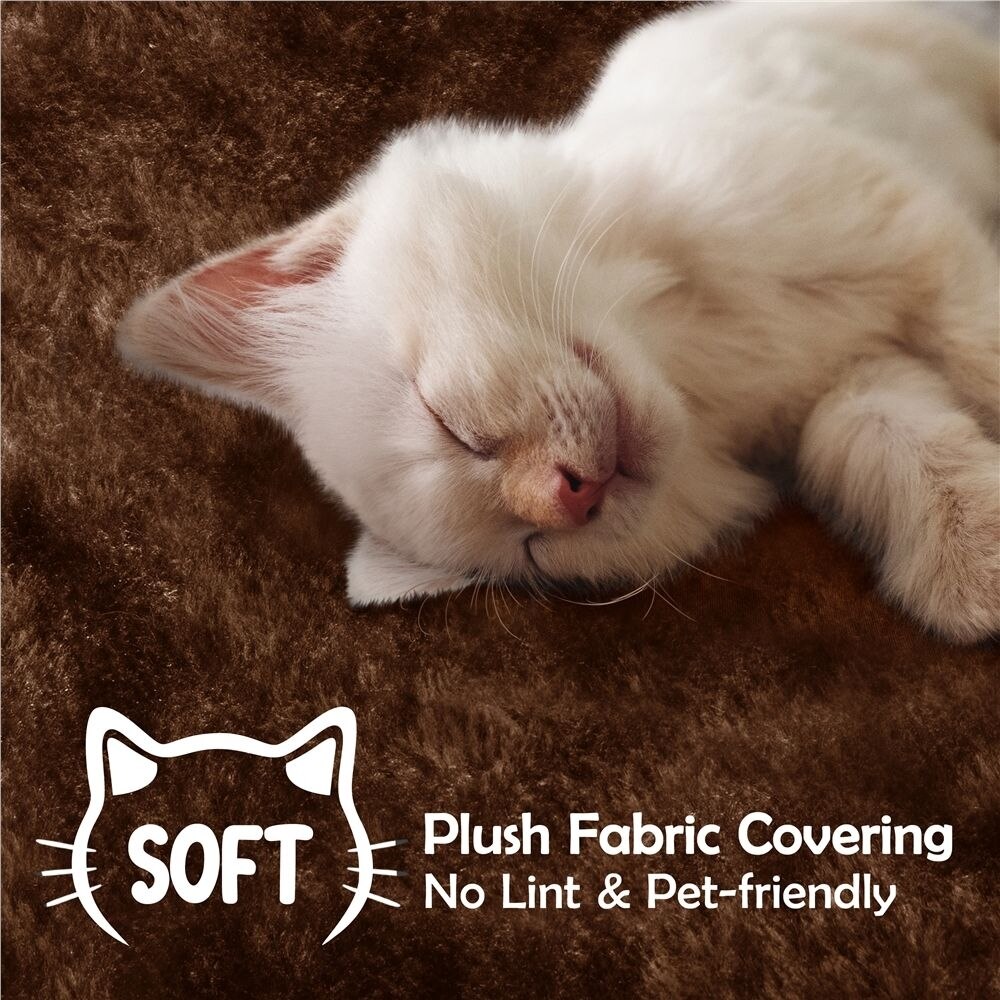 YAHEETECH 57-in Plush Cat Tree & Condo, Brown - Chewy.com