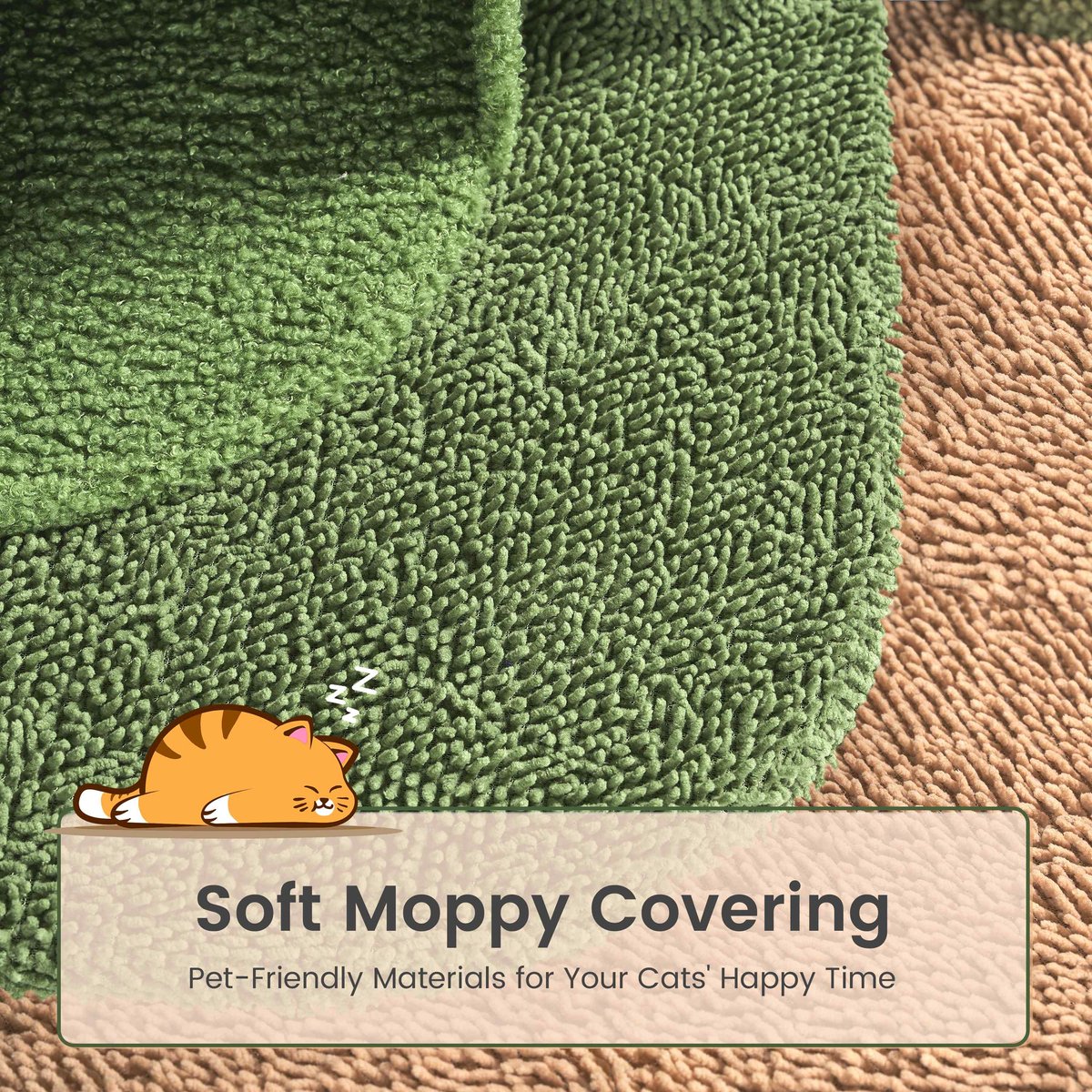 YAHEETECH Cactus 42-in Plush Cat Tree, Green/Brown - Chewy.com