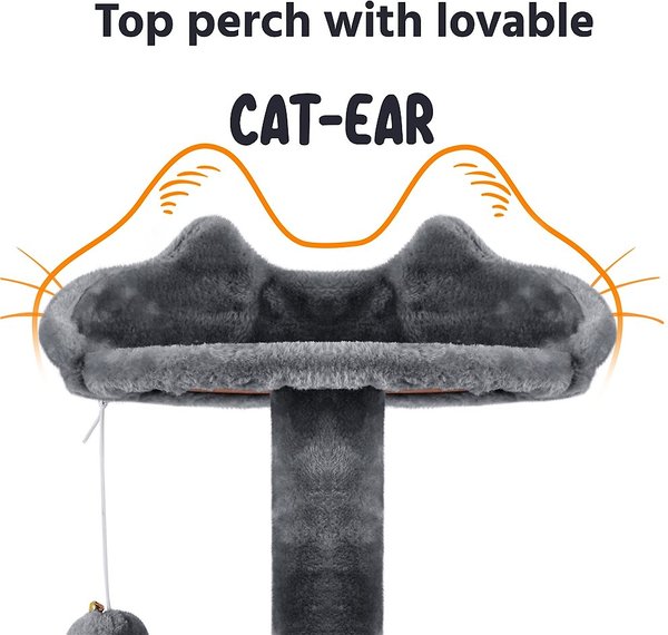 YAHEETECH Cat Scratching Tree, 70-in, Dark Gray - Chewy.com